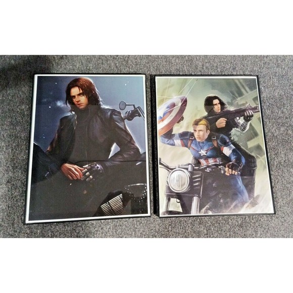 Art | Lot Of 2 Marvel Prints Captain American Bucky Plus 85x11 In ...
